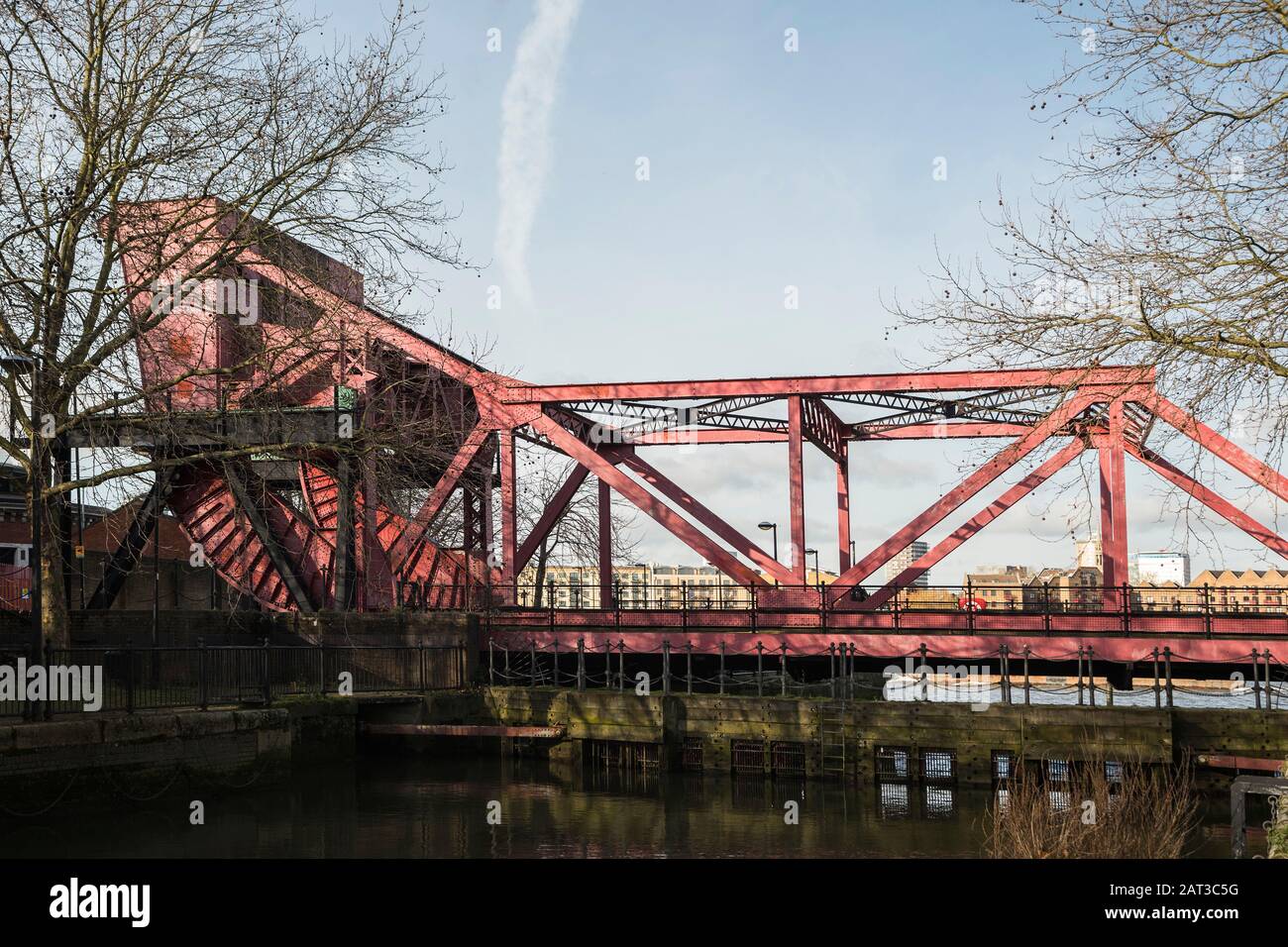 The Surrey Basin Bascule Bridge with Surrey Basin Lock in the ...