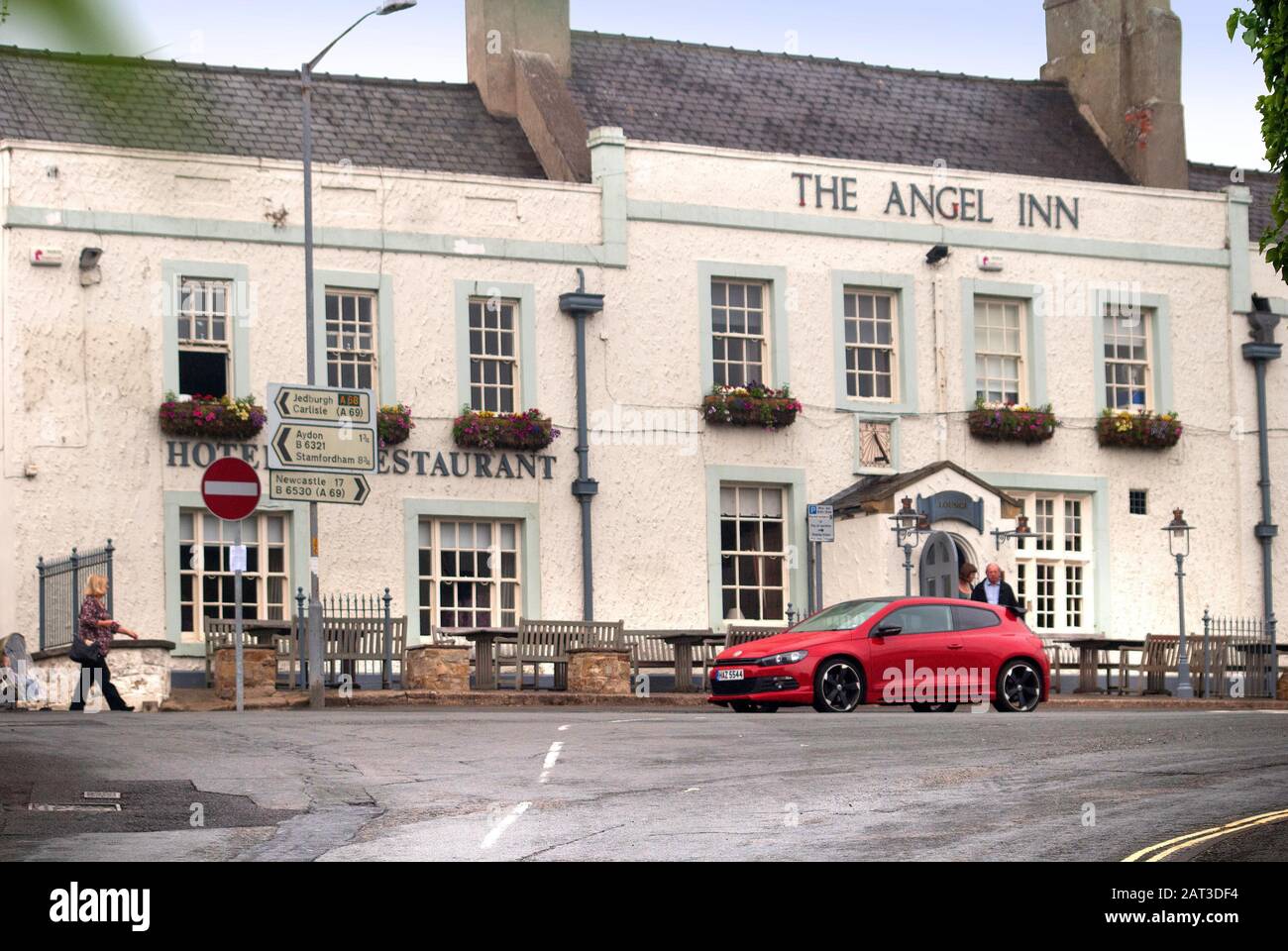 The Angel Inn public house and hotel, Corbridge, Northumberland Stock ...