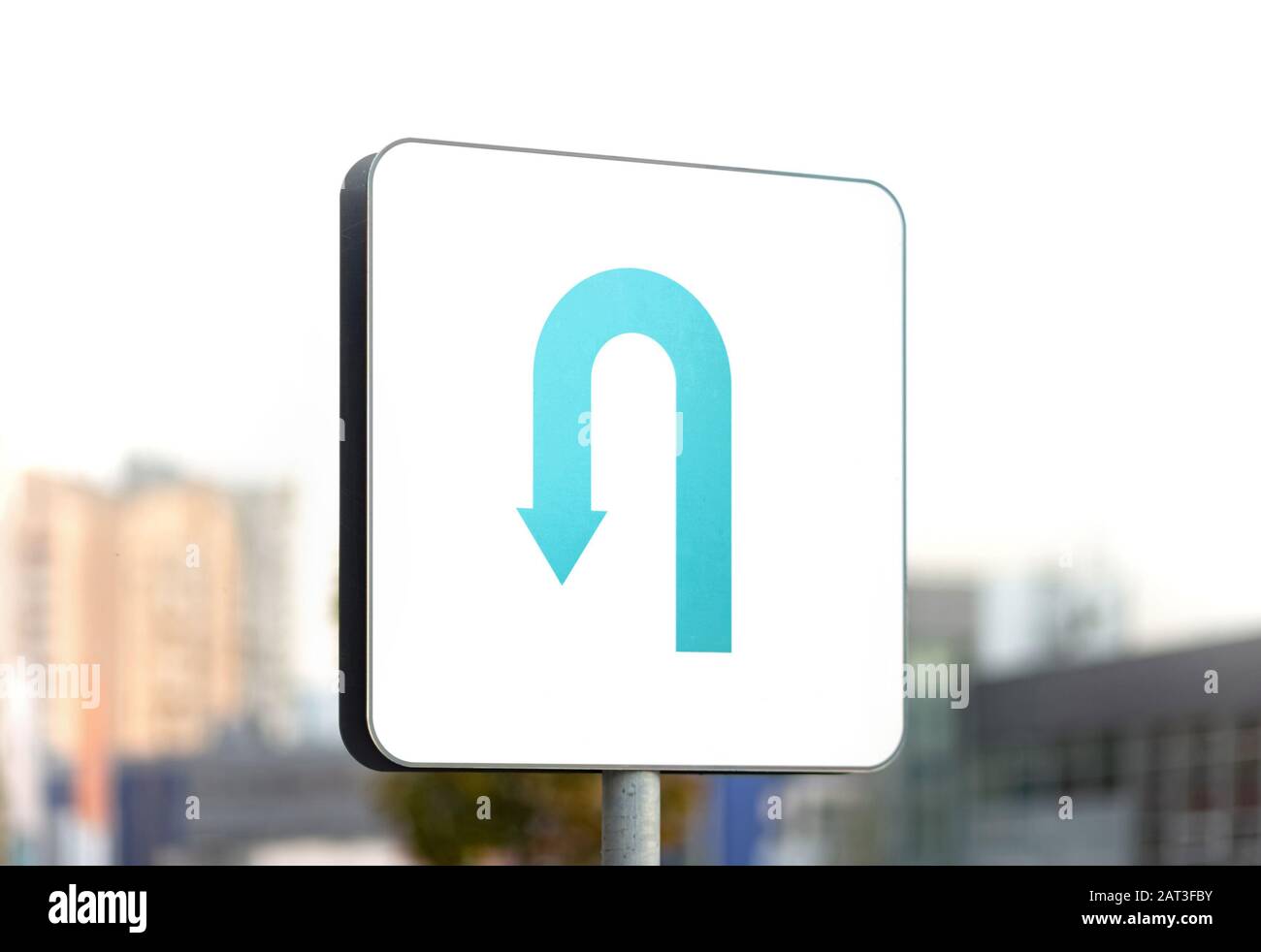 Direction sign on street blurry hi-res stock photography and images - Alamy