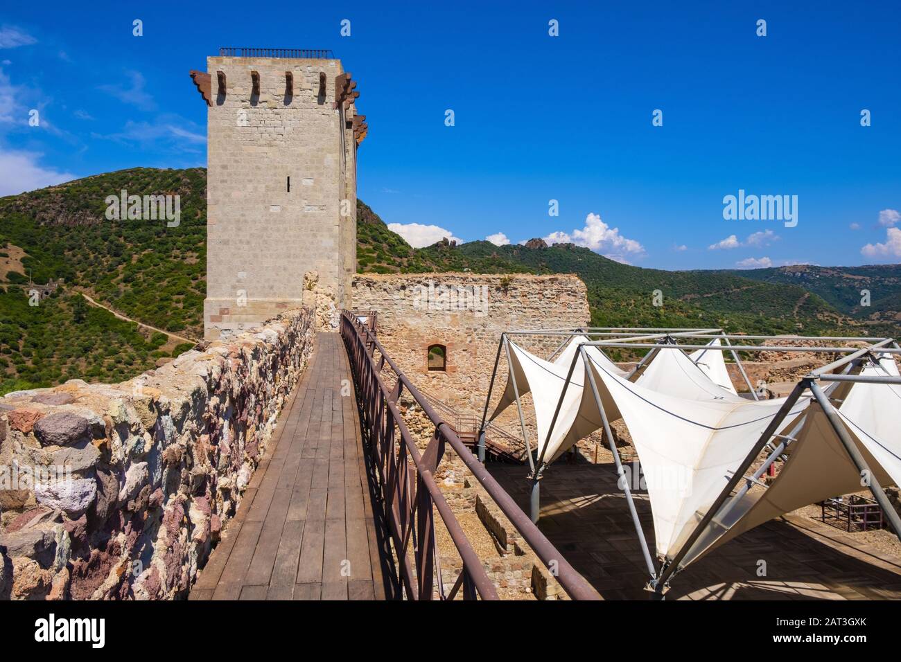 Bosa, Sardinia / Italy - 2018/08/13: Main tower - Torre Maestra - of ...