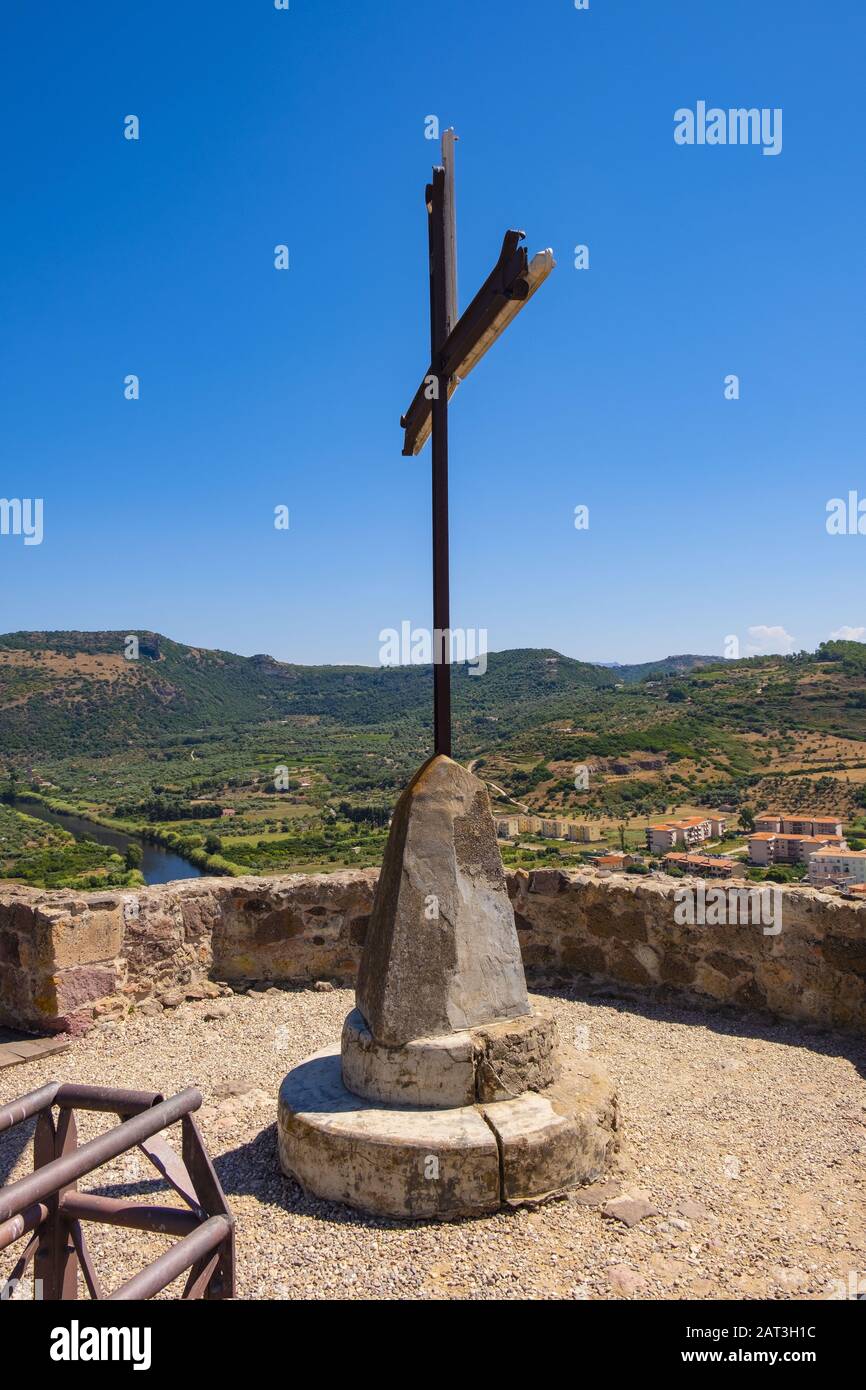 Bosa, Sardinia / Italy - 2018/08/13: Malaspina Castle, known also as ...