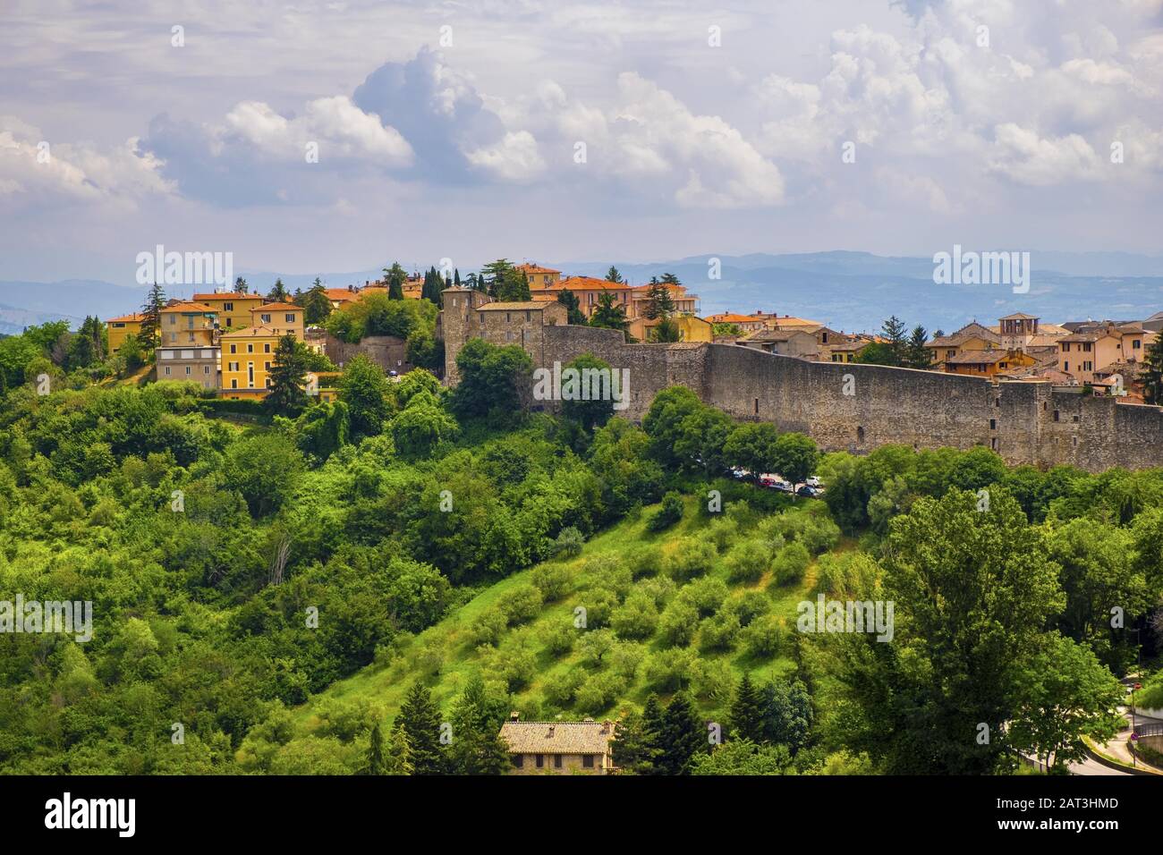 Perugia, Umbria / Italy - 2018/05/28: Panoramic view of the Perugia ...