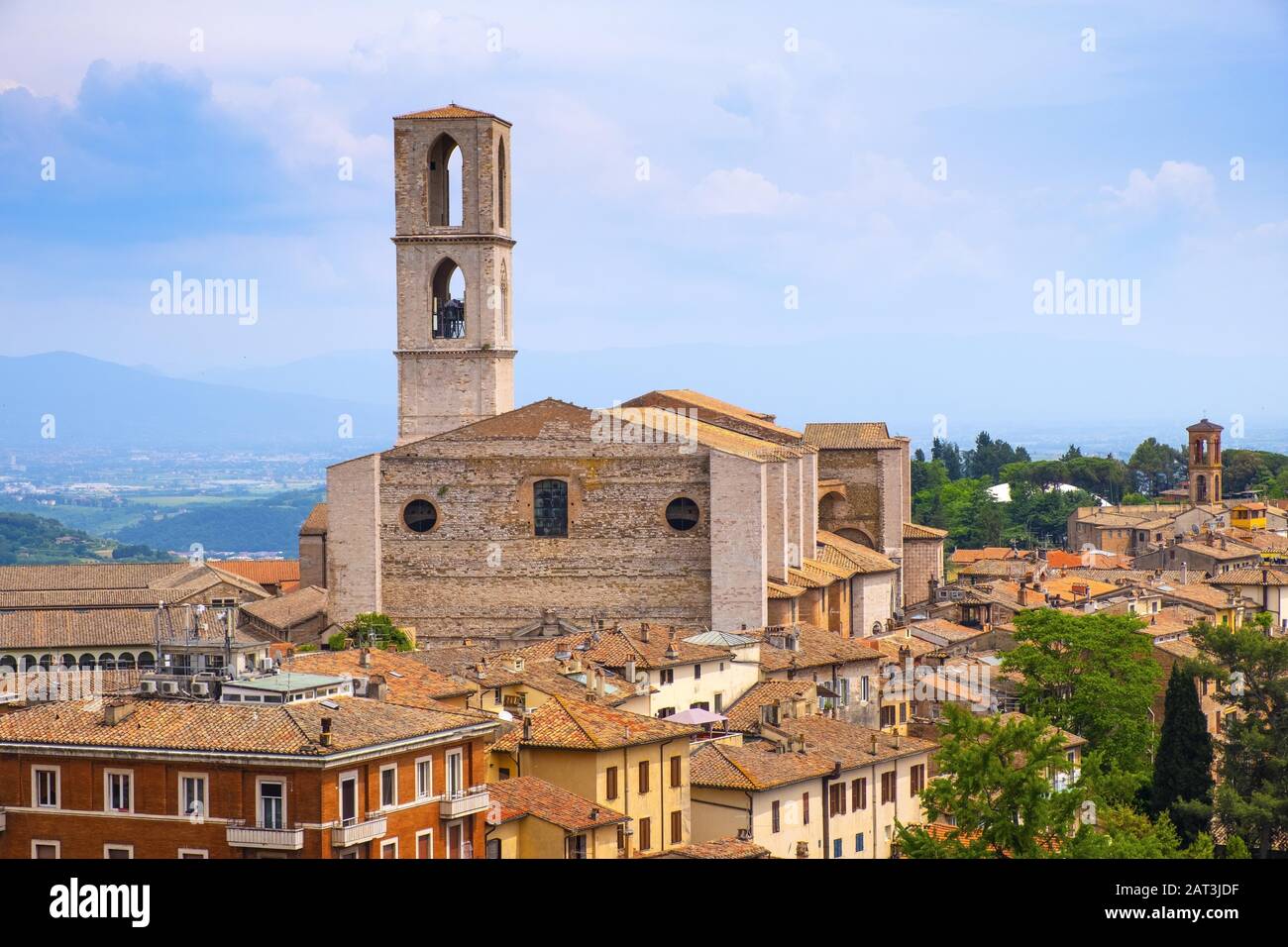 Perugia, Umbria / Italy - 2018/05/28: Panoramic view of Perugia and ...