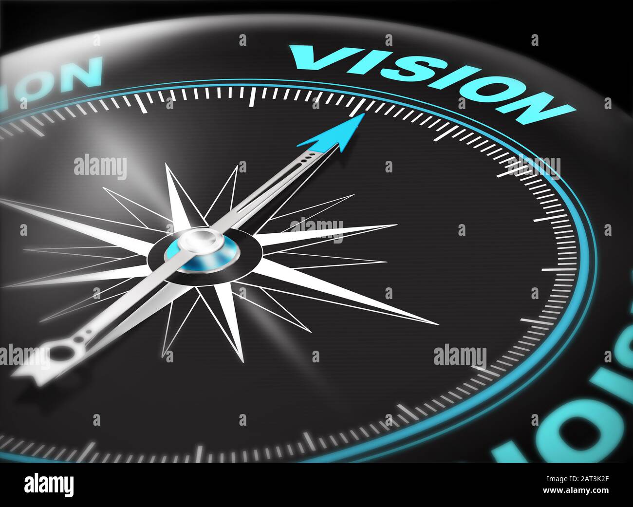 Vision compass Concept 3d Business Stock Photo - Alamy
