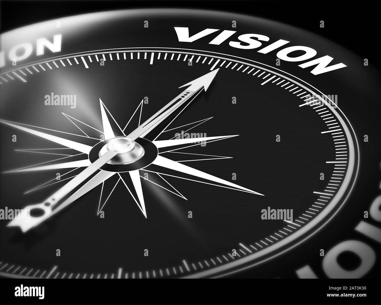 Vision compass Concept 3d Business Stock Photo - Alamy