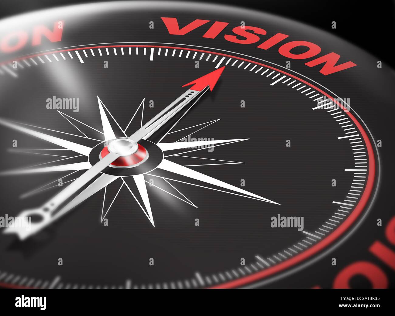 Vision compass Concept 3d Business Stock Photo - Alamy