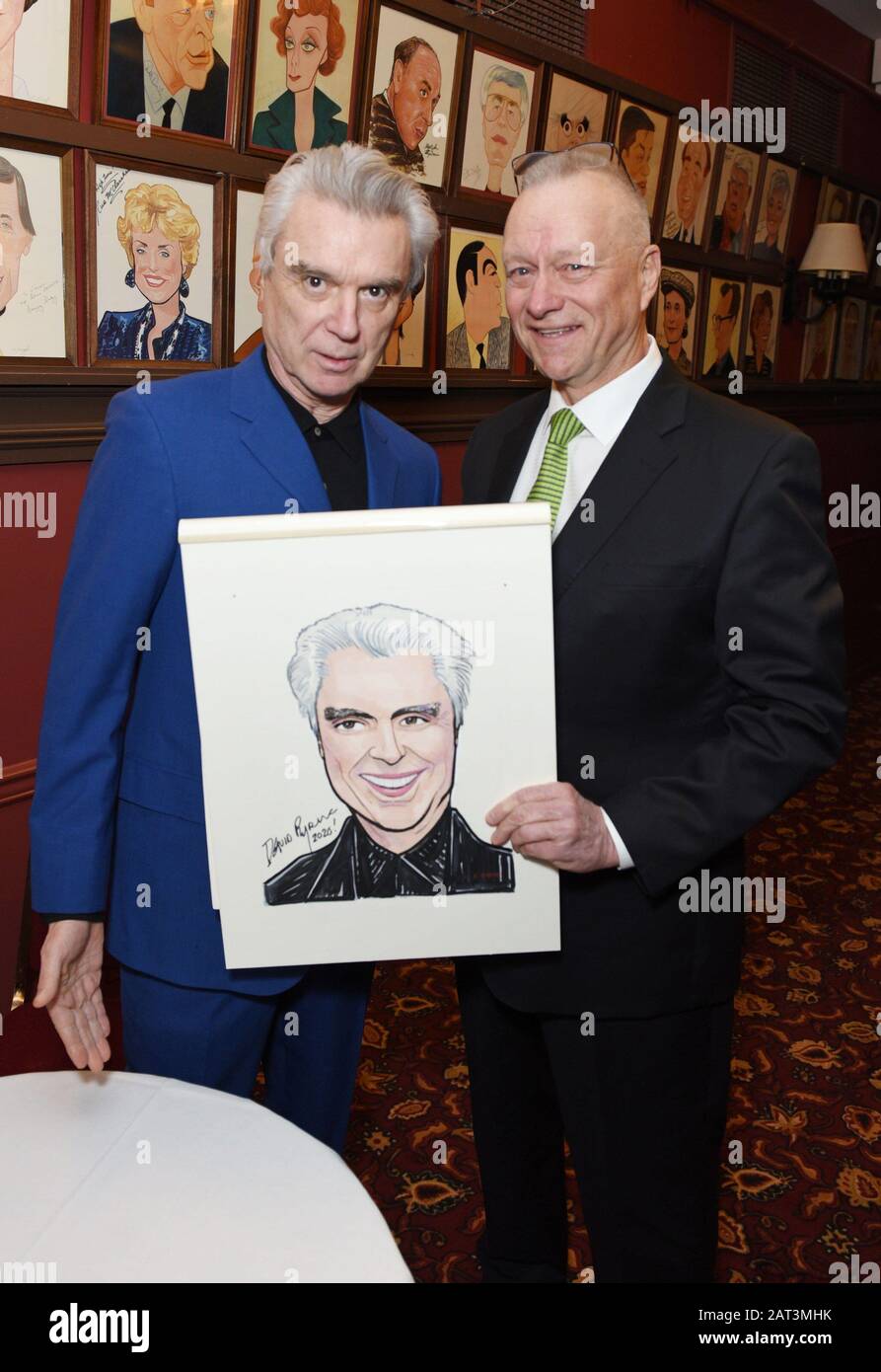 New York, NY, USA. 29th Jan, 2020. David Byrne, Max Klimavicius inside ...