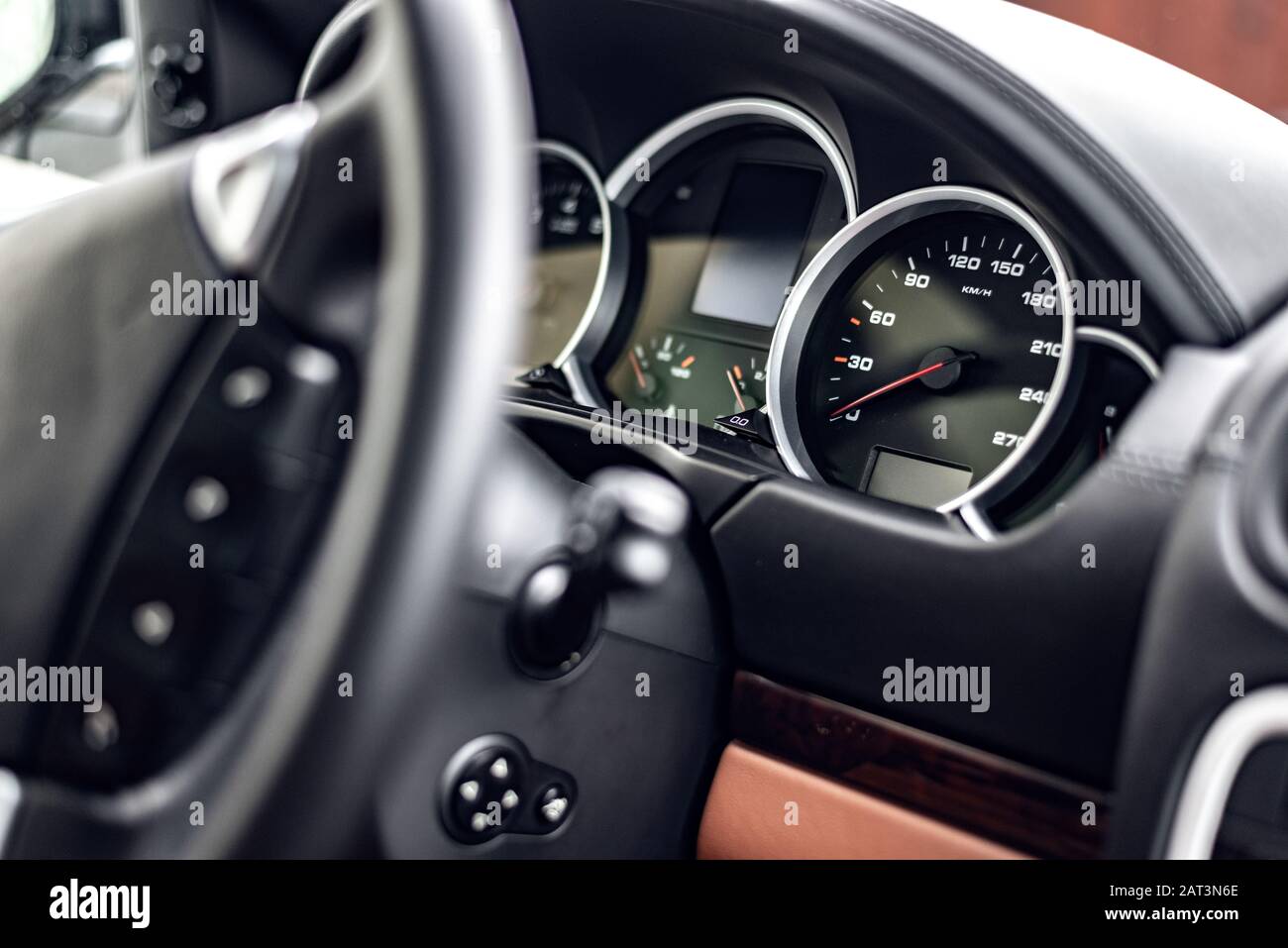 Control panel of the modern new car closeup Stock Photo - Alamy