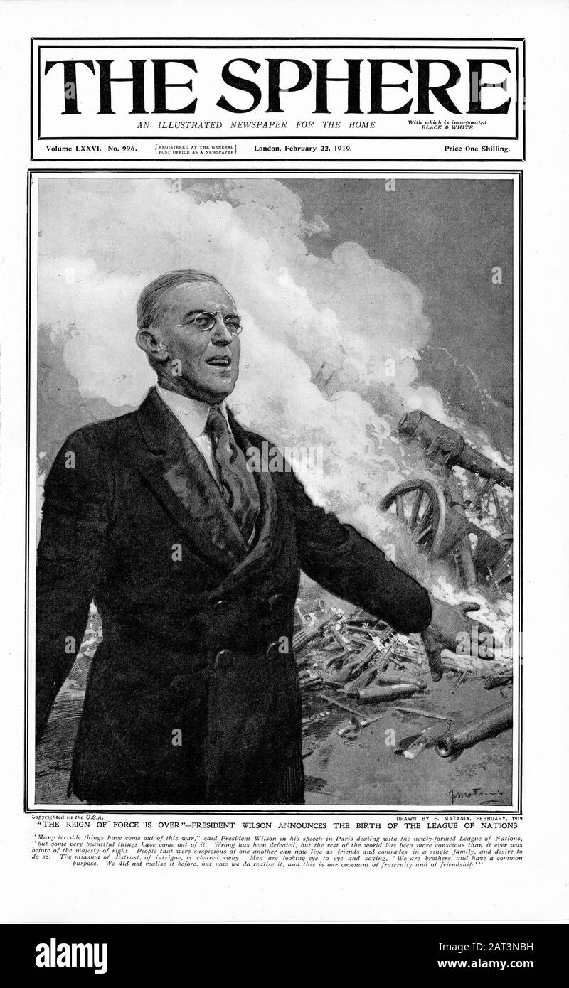 League of nations 1919 hi-res stock photography and images - Alamy