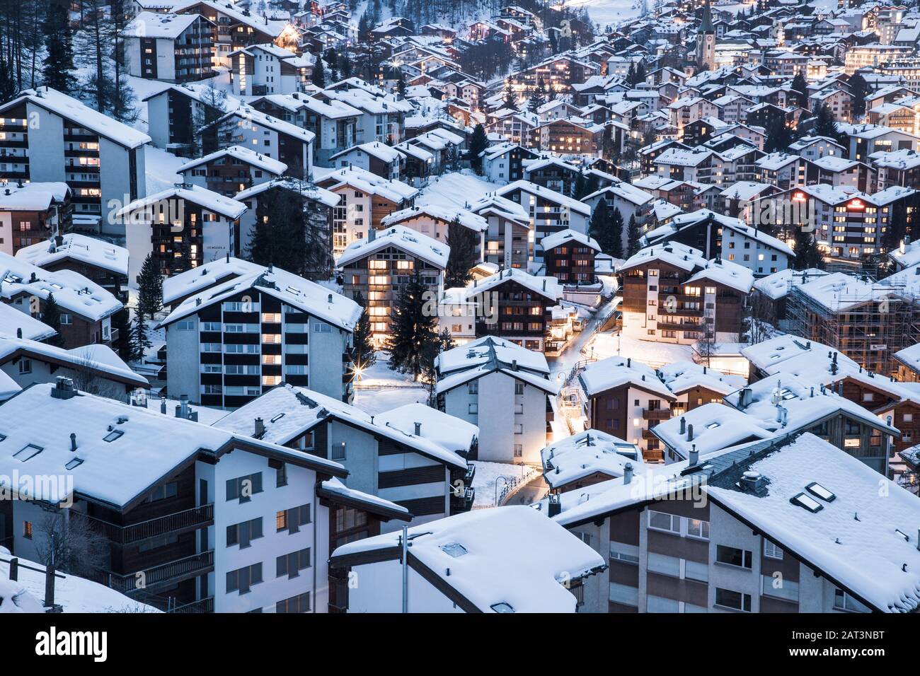 amazing view of Matterhorn peak from Zermatt Stock Photo - Alamy