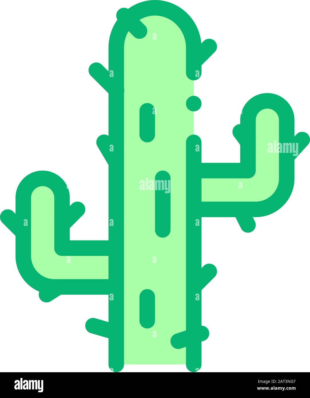 Cactus Icon Vector Outline Illustration Stock Vector Image & Art - Alamy