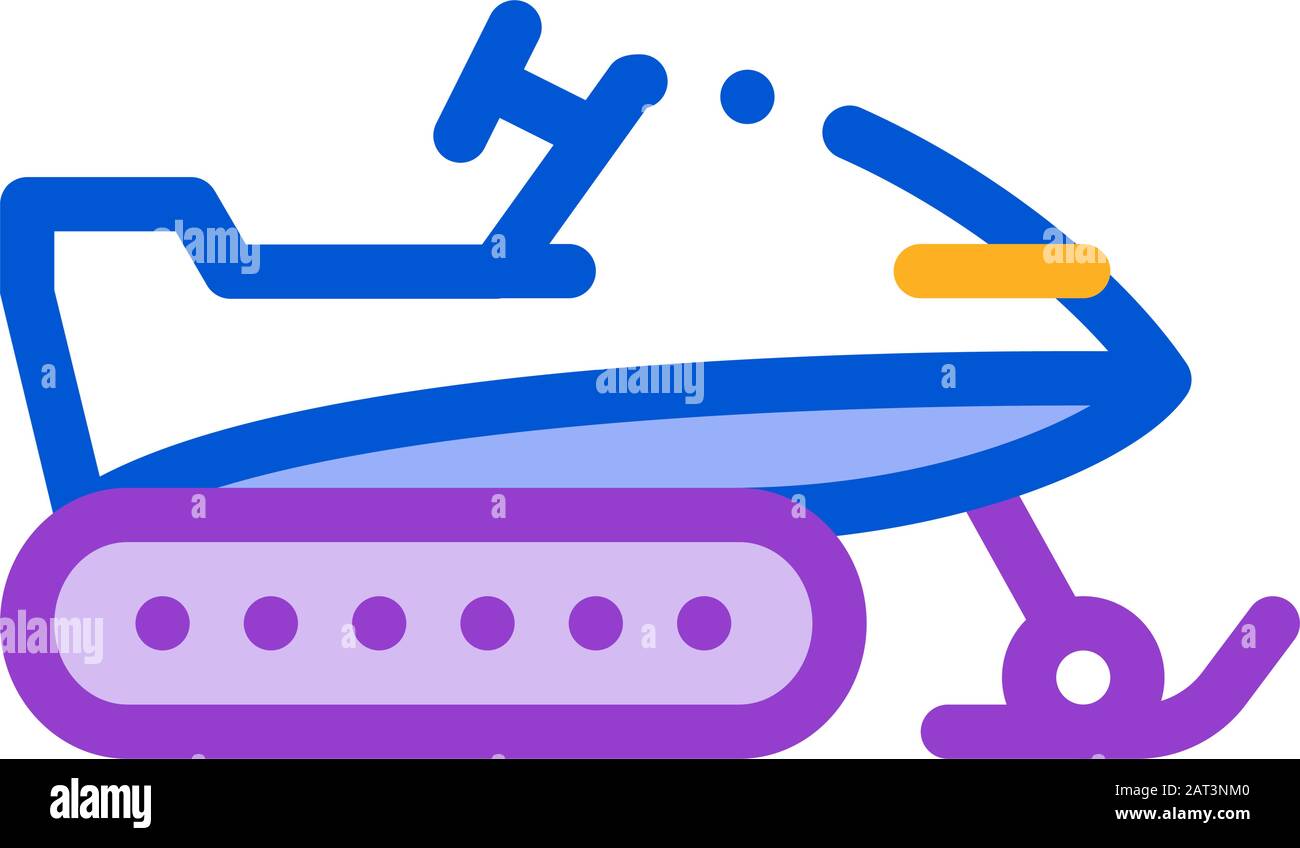 Snowmobile Icon Vector Outline Illustration Stock Vector Image & Art ...