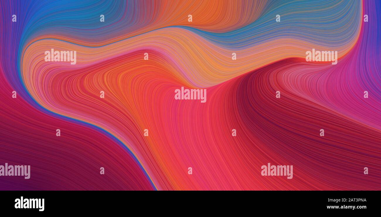 artistic flowing art with abstract waves illustration with moderate red ...