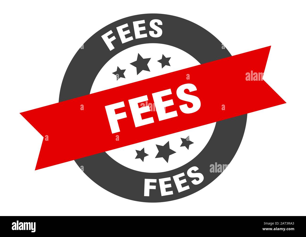 fees sign. fees round ribbon sticker. fees tag Stock Vector Image & Art ...
