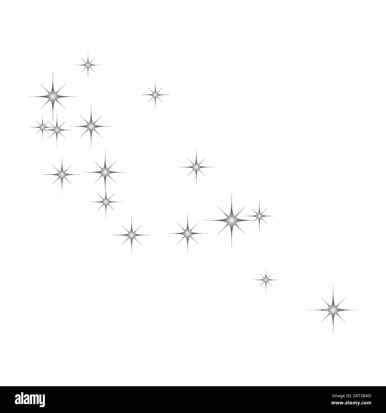 Fireworks star random source stream. Falling Star. Stars on a white ...