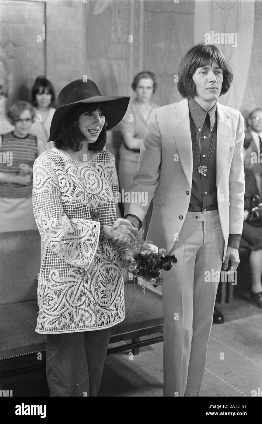 Marriage Rikkert Zuiderveld and Elly Nieman at Amsterdan Date: 30 July ...
