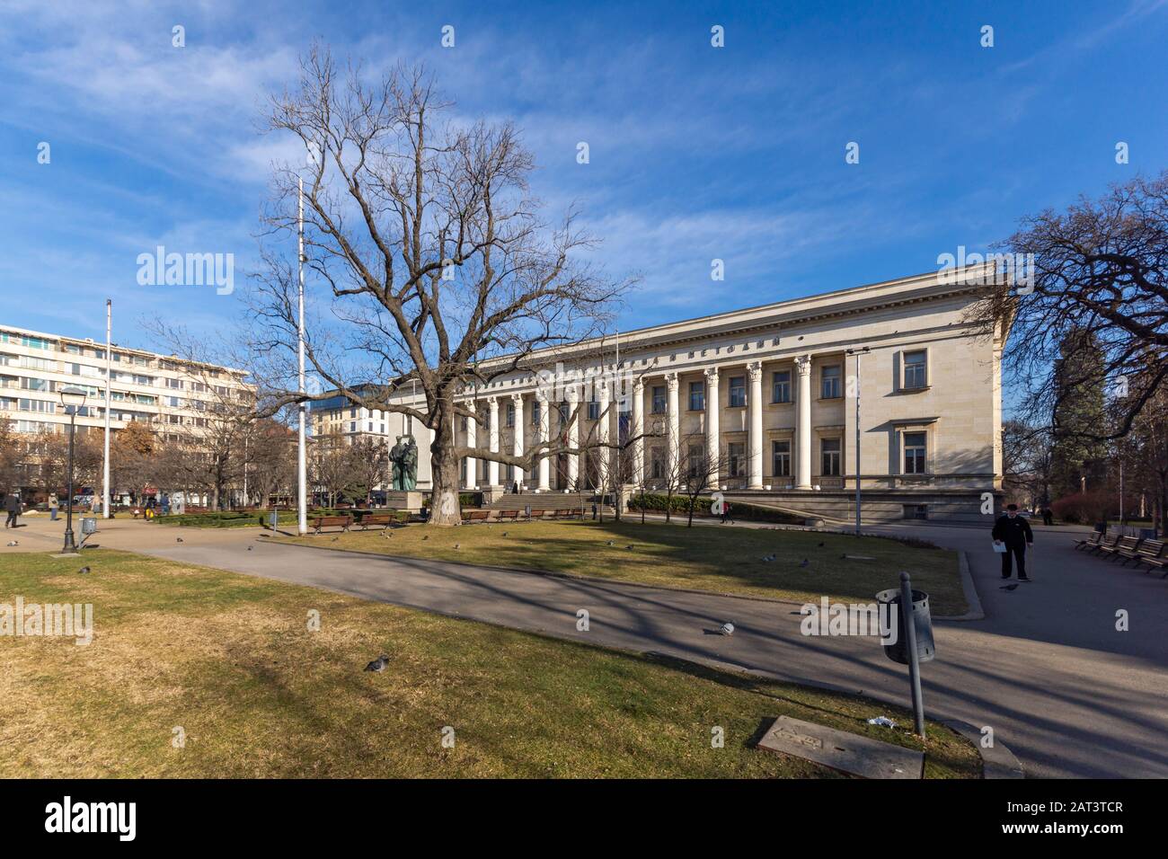 SOFIA, BULGARIA - JANUARY 22, 2020: Building of National Library St ...