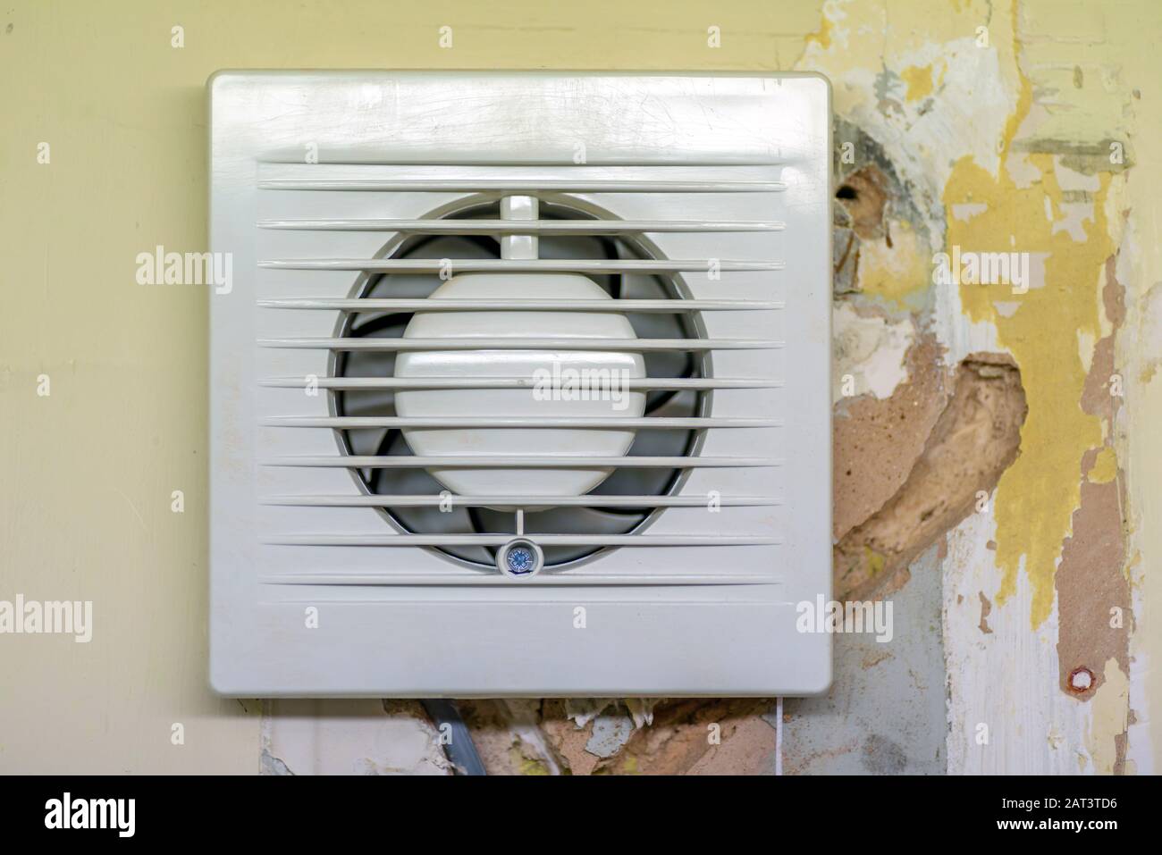 electric vent in a wall during renovation in england uk Stock Photo - Alamy
