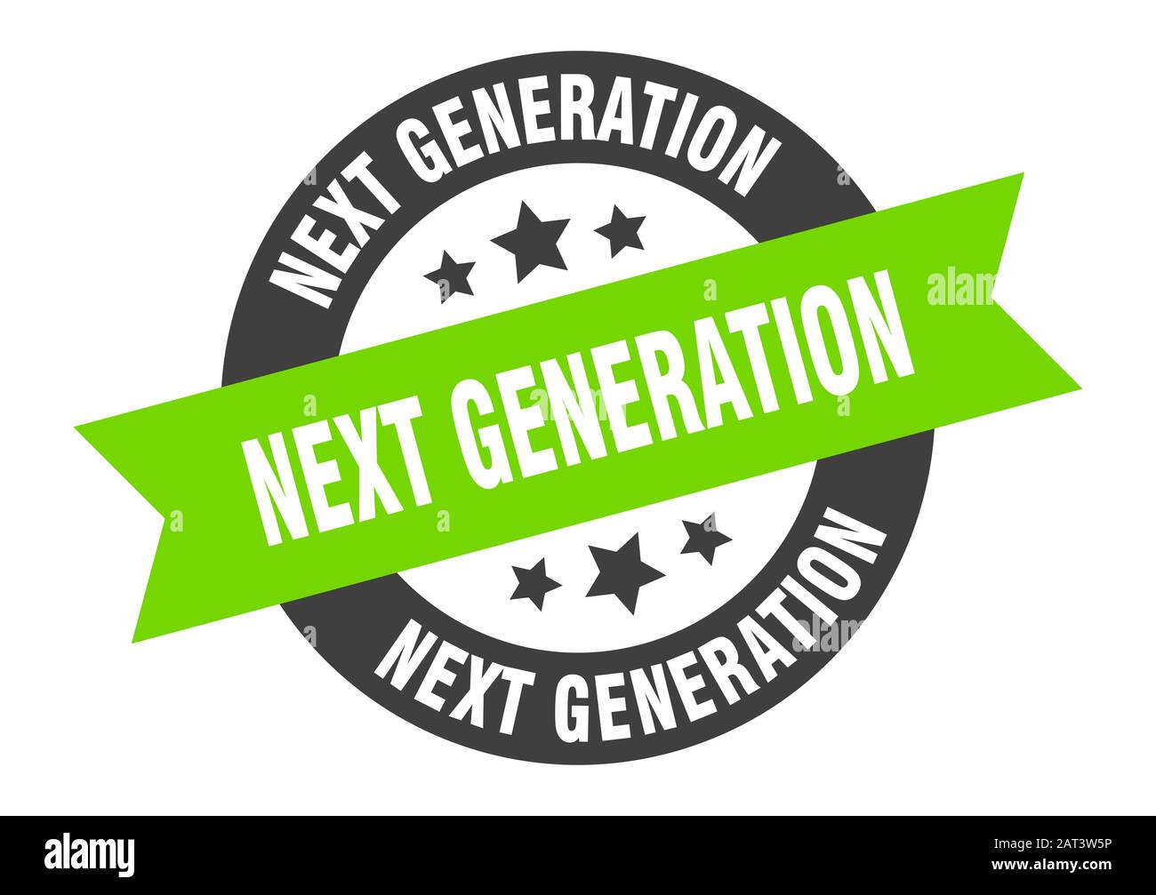 next generation sign. next generation round ribbon sticker. next ...