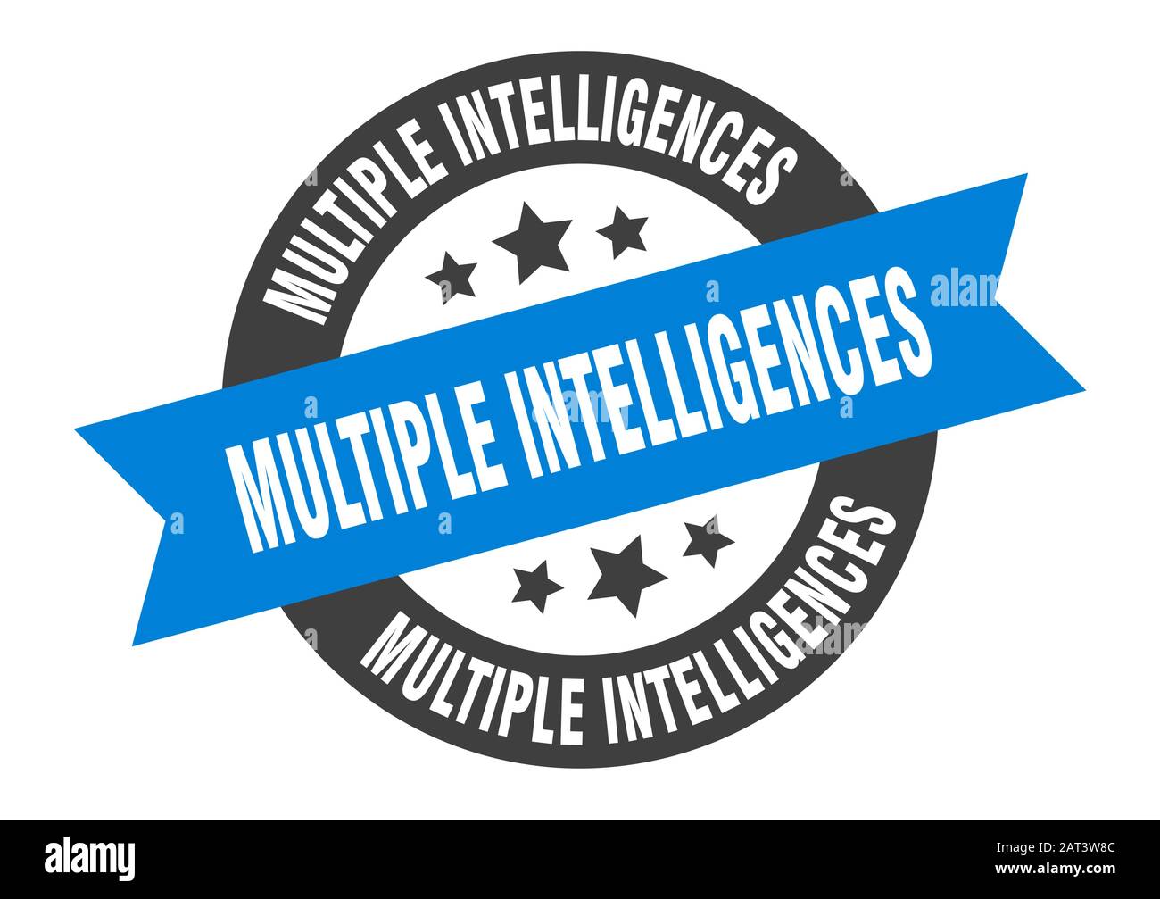 multiple intelligences sign. multiple intelligences round ribbon ...