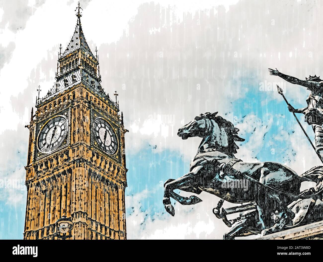 London streets landscape hi-res stock photography and images - Alamy