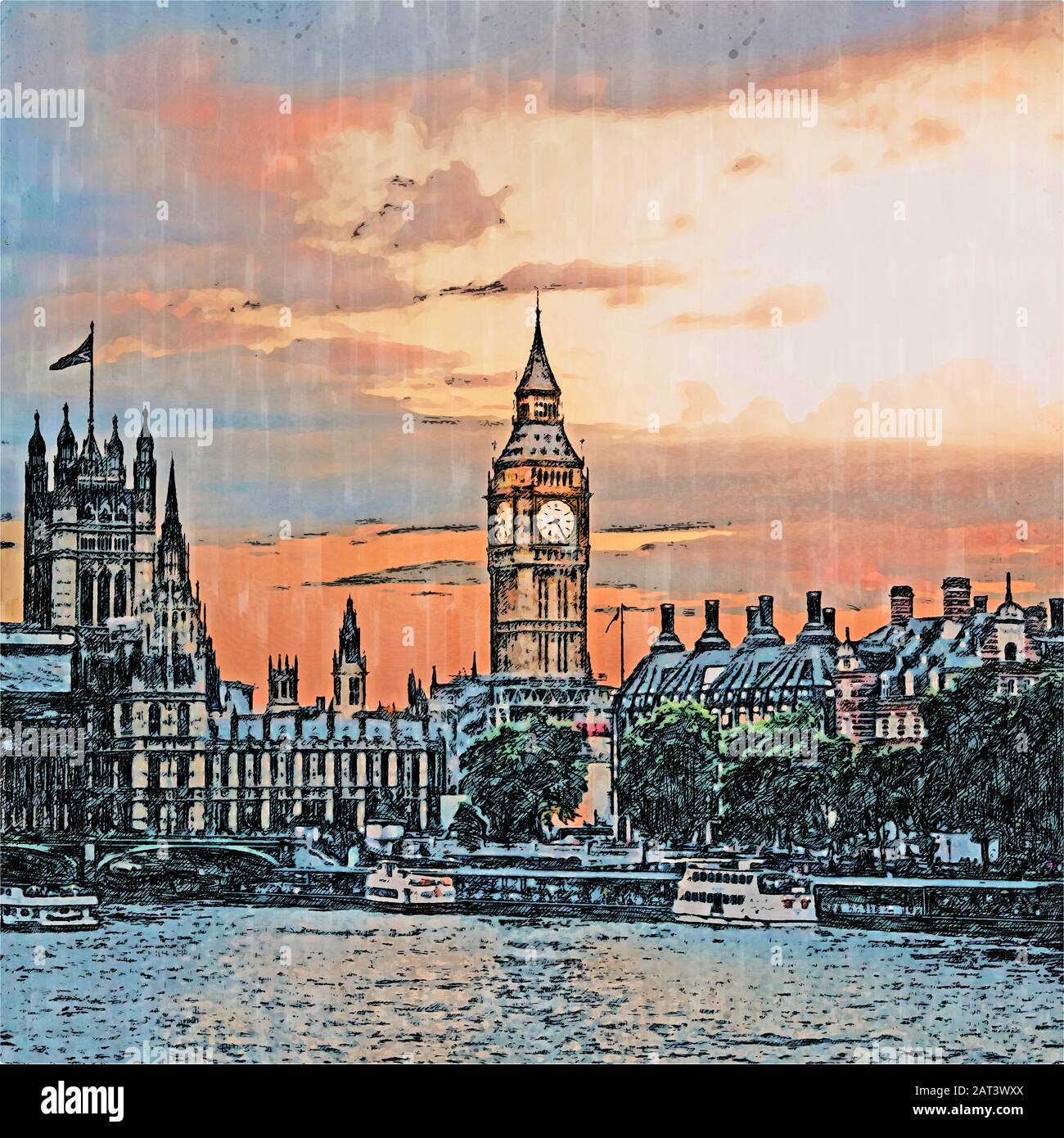 London streets landscape hi-res stock photography and images - Alamy