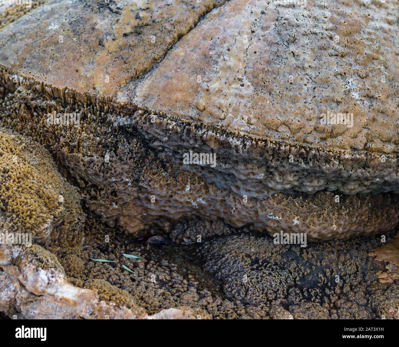Close up of layered stone slab available for carving sculptures Stock ...