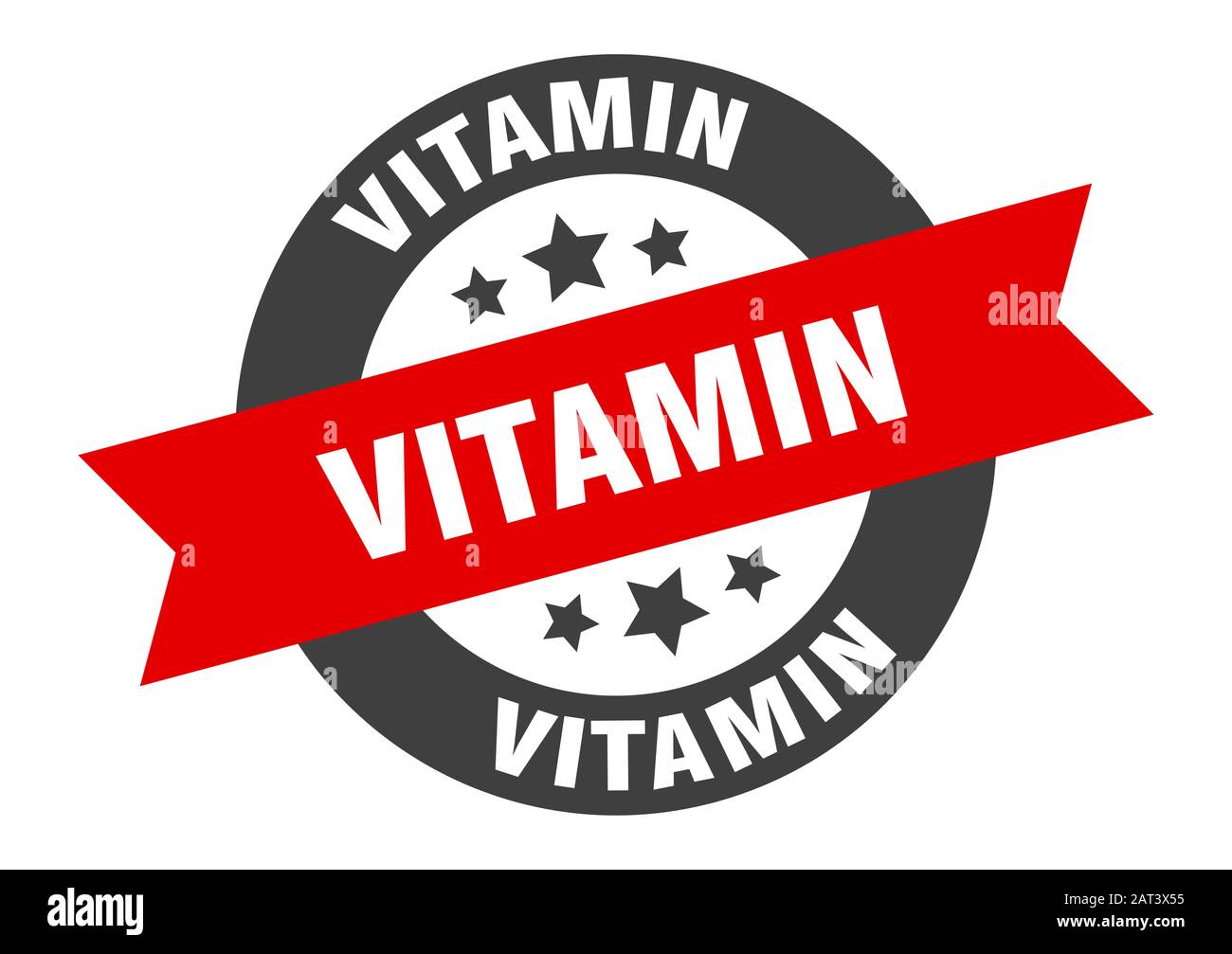 vitamin sign. vitamin round ribbon sticker. vitamin tag Stock Vector ...