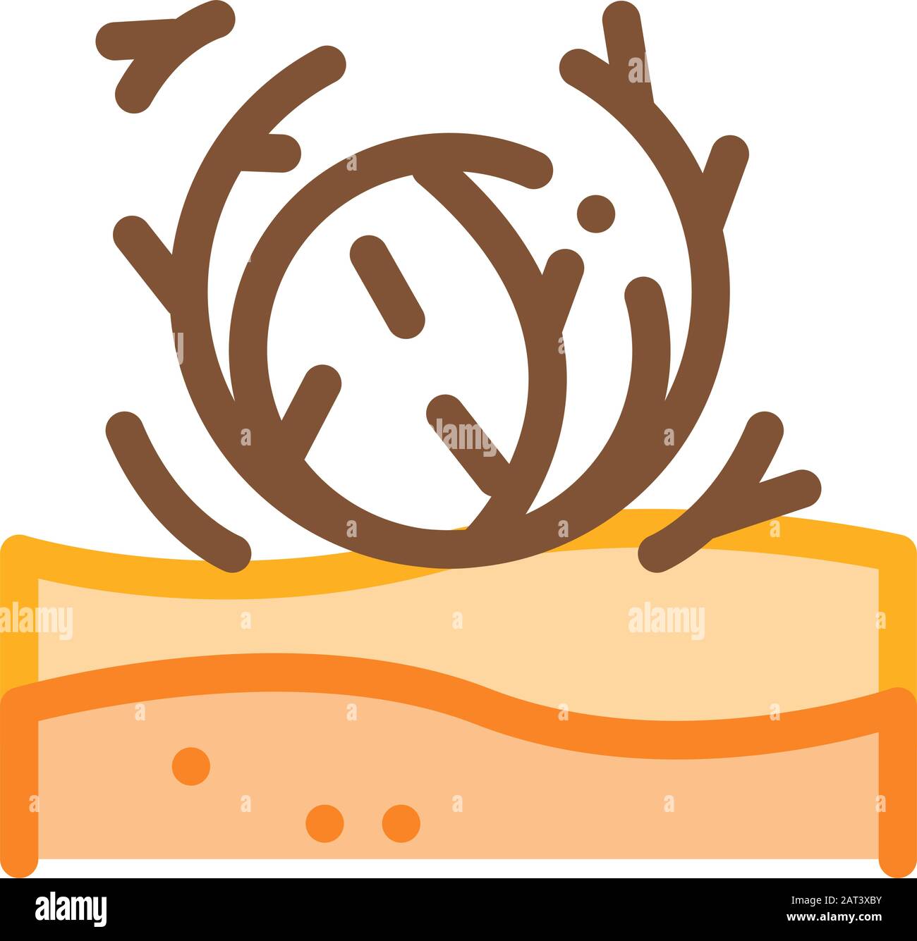 Tumbleweed Icon Vector Outline Illustration Stock Vector Image & Art ...