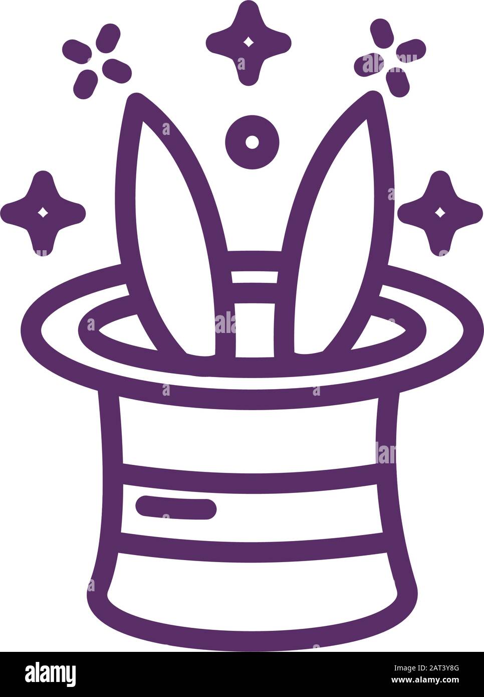 Wizard hat with rabbit ears magic icon Stock Vector Image & Art - Alamy