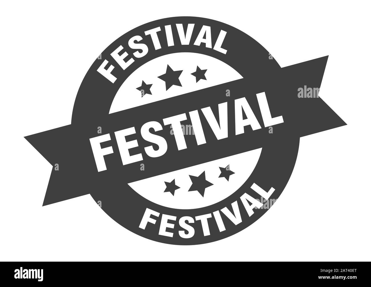 festival sign. festival round ribbon sticker. festival tag Stock Vector ...