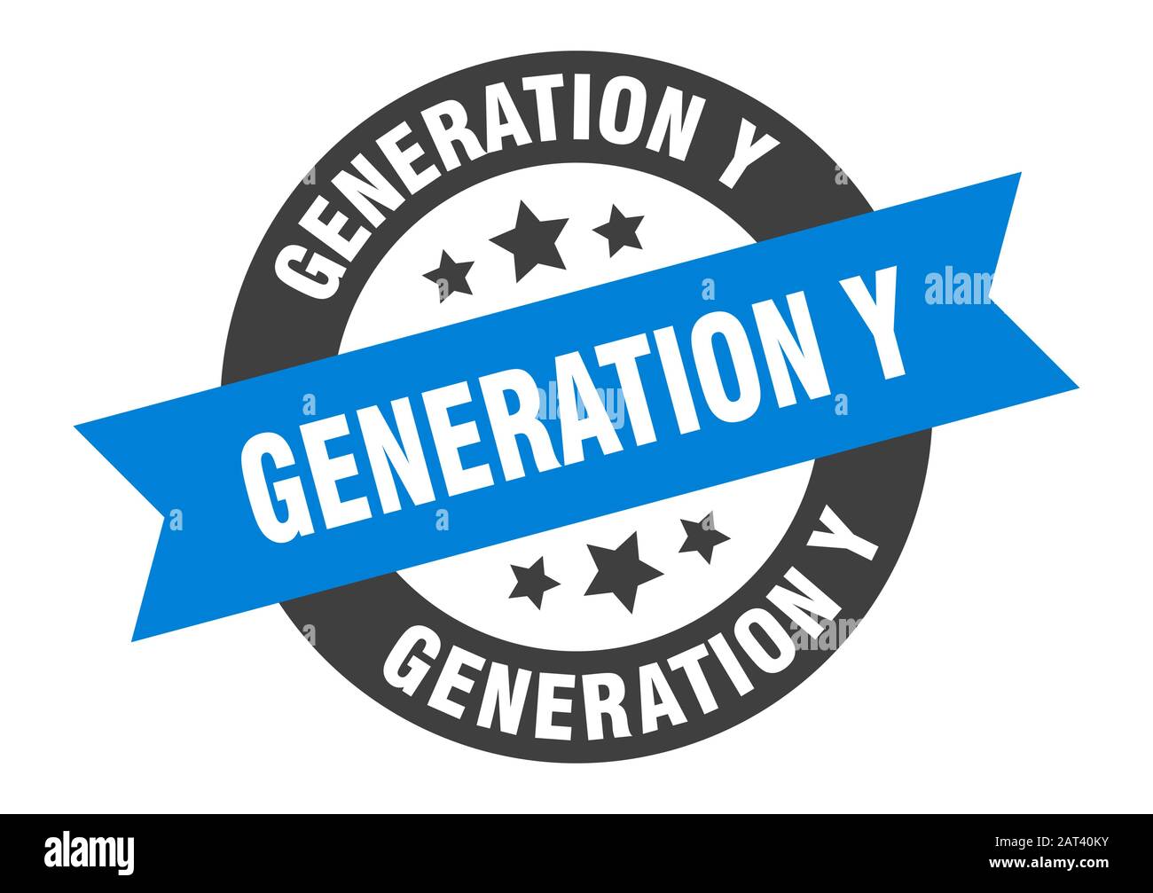 generation y sign. generation y round ribbon sticker. generation y tag ...