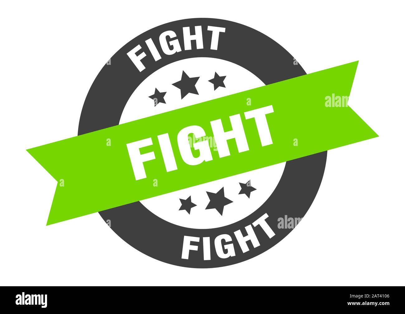 fight sign. fight round ribbon sticker. fight tag Stock Vector Image ...