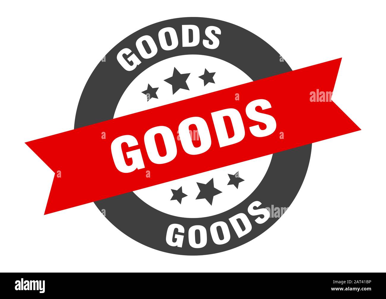goods sign. goods round ribbon sticker. goods tag Stock Vector Image ...