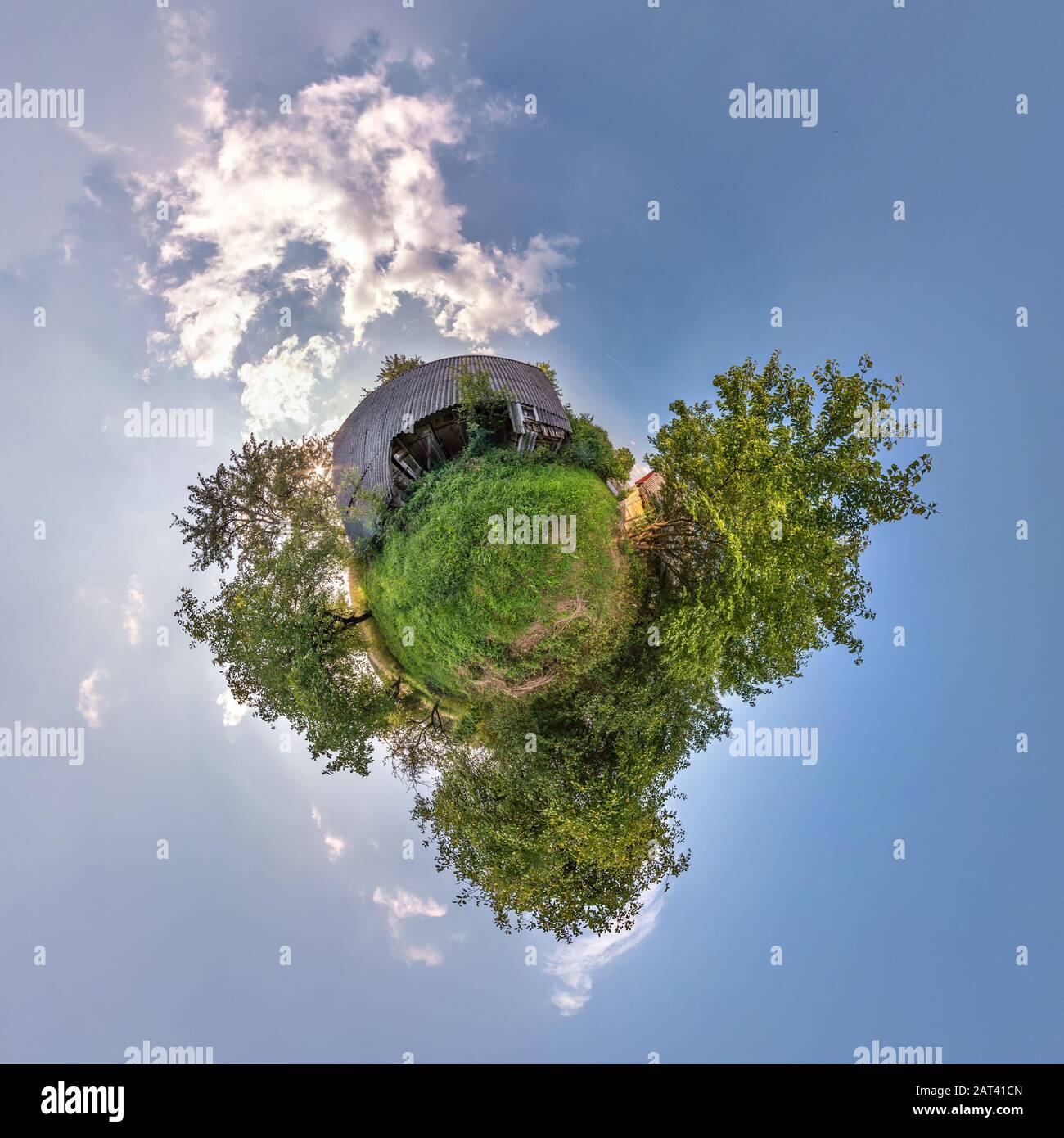 Little planet transformation of spherical panorama 360 degrees ...