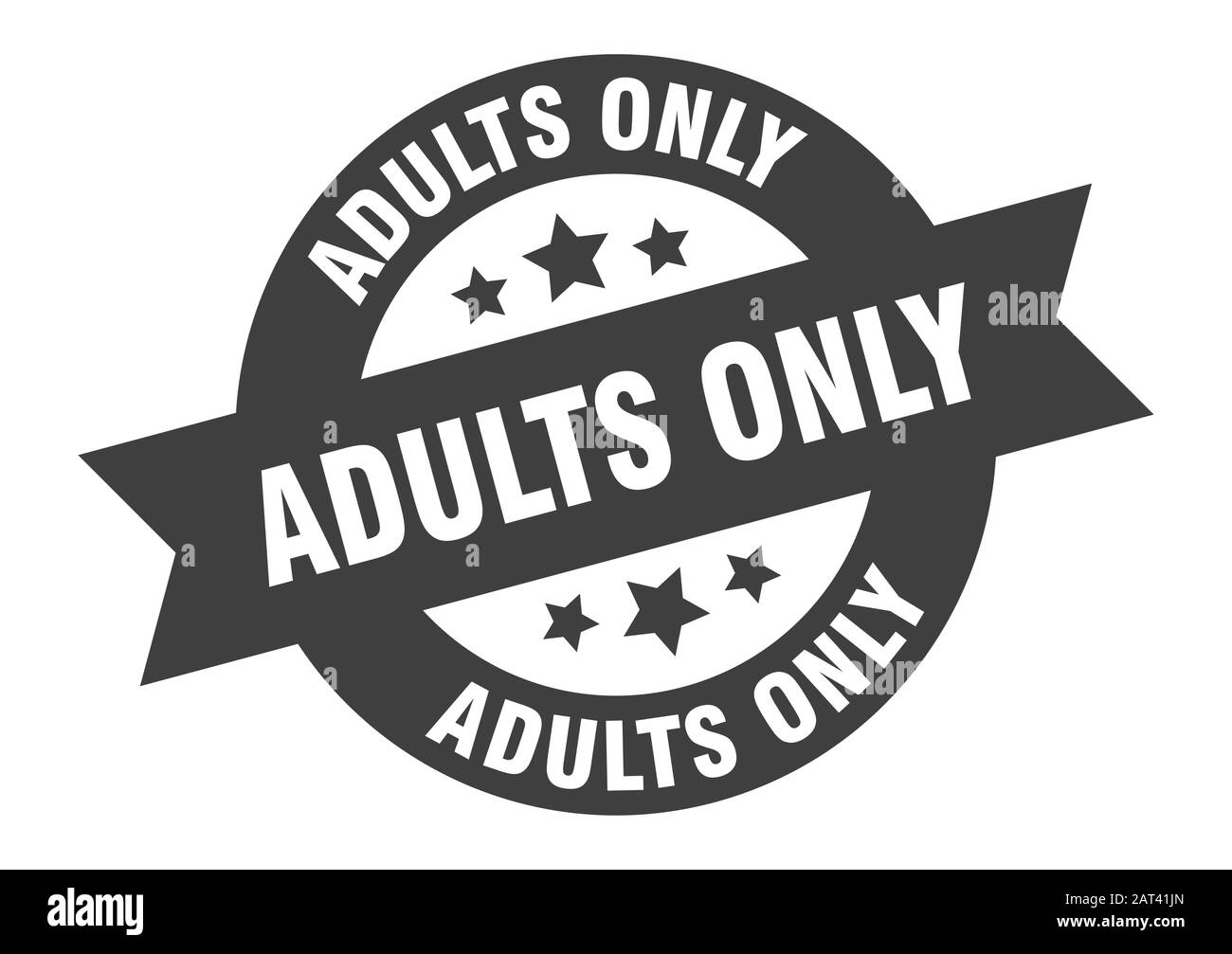 adults only sign. adults only round ribbon sticker. adults only tag ...