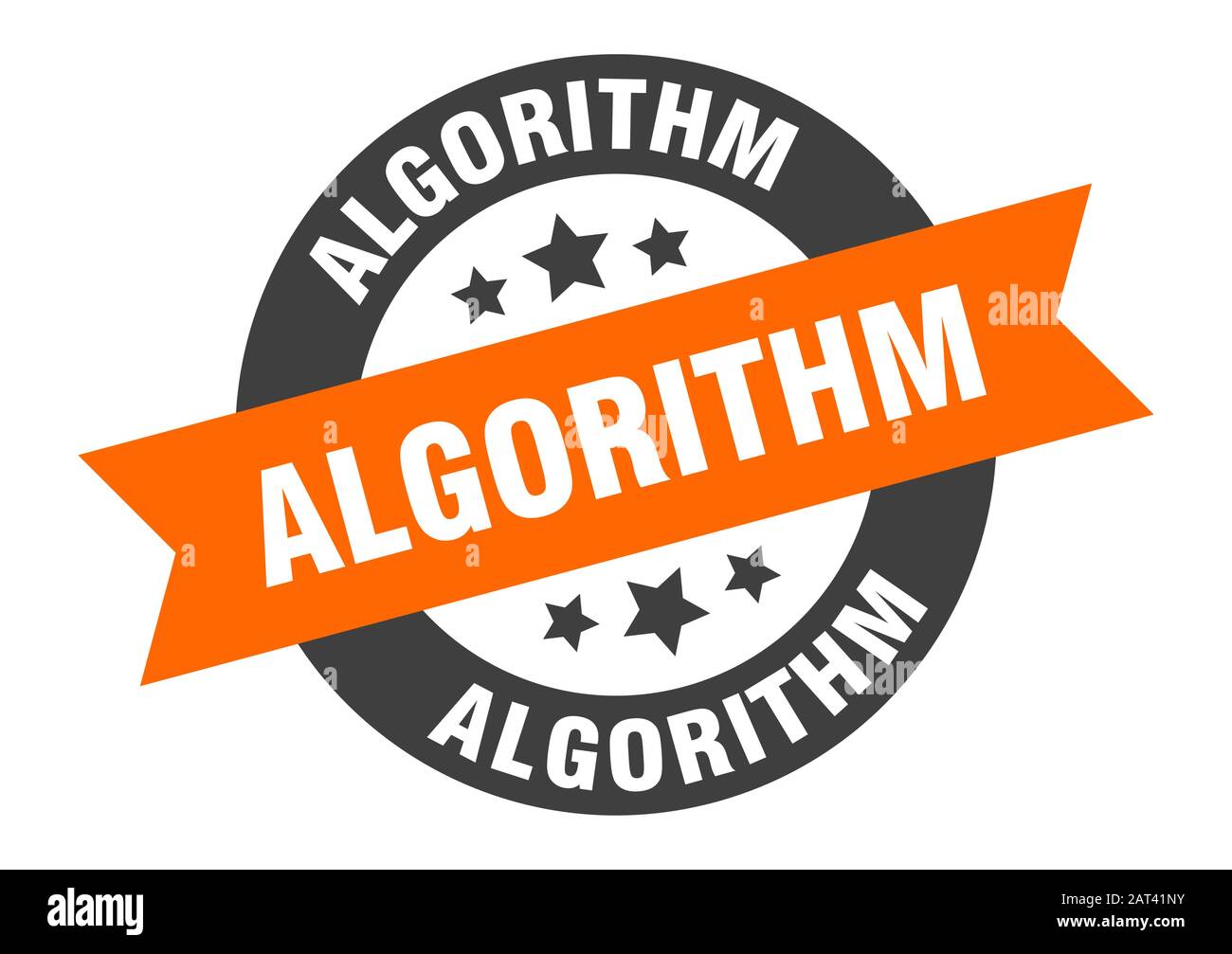 Algorithm Sign Algorithm Round Ribbon Sticker Algorithm Tag Stock Vector Image And Art Alamy