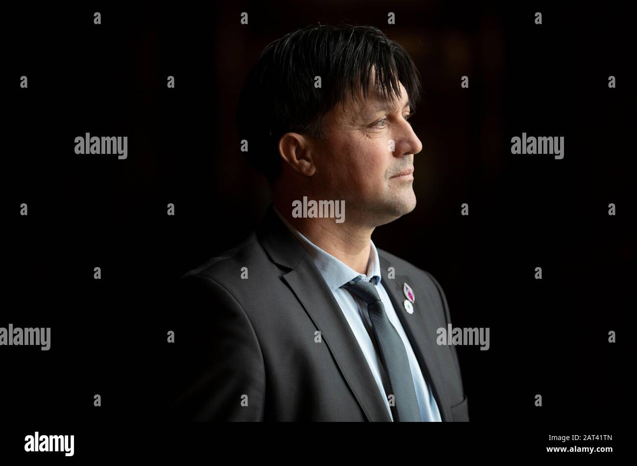 Genocide survivor Hasan Hasanovic during the 'Stand Together' Glasgow ...