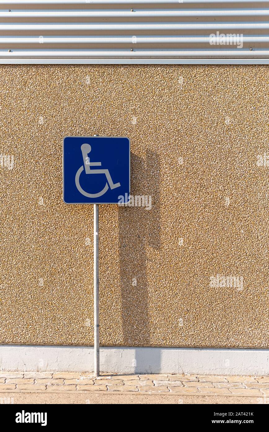 handicap parking spot at shop sunny day space for text accessible Stock ...