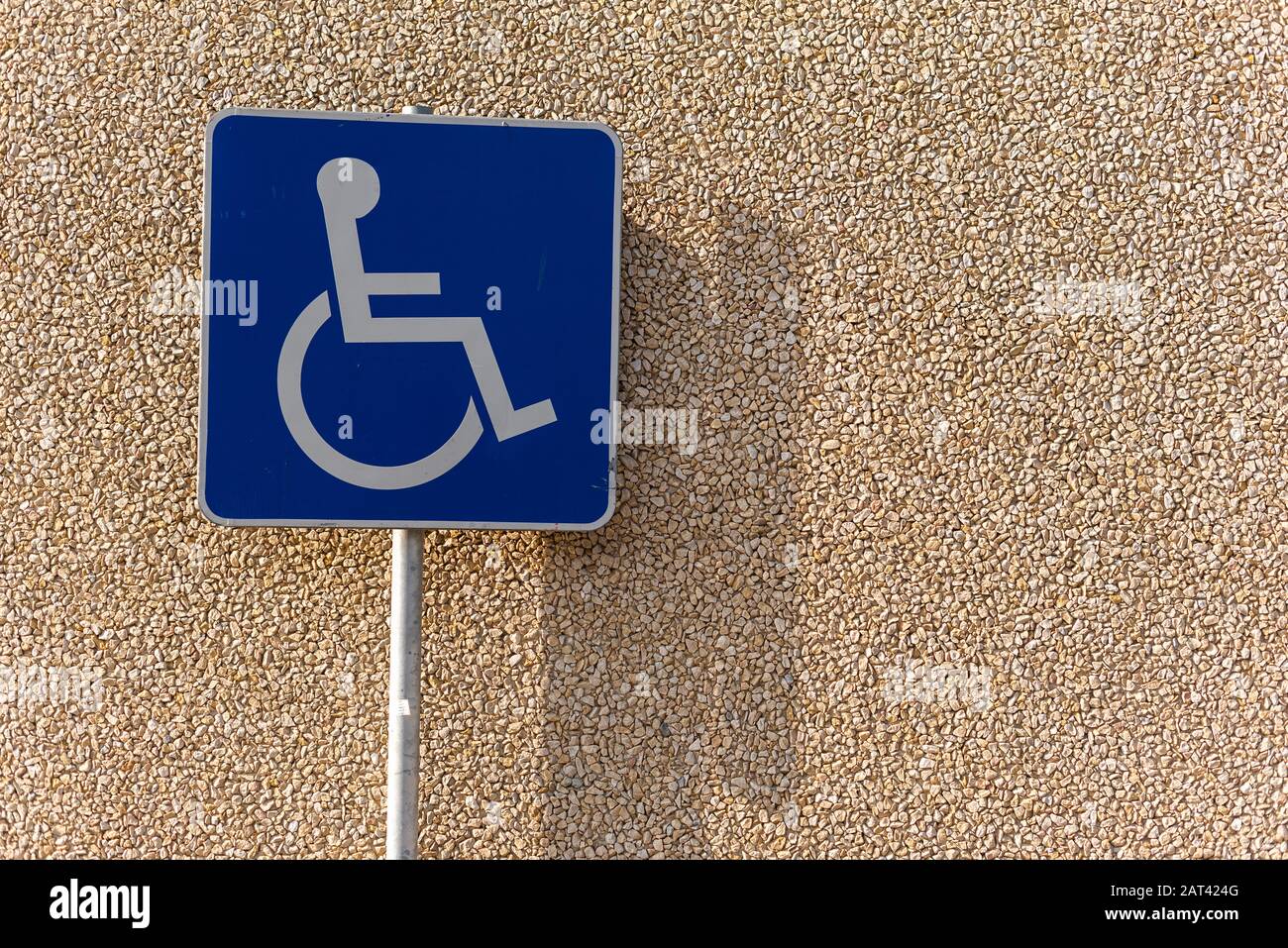 handicap parking spot at shop sunny day space for text accessible Stock ...