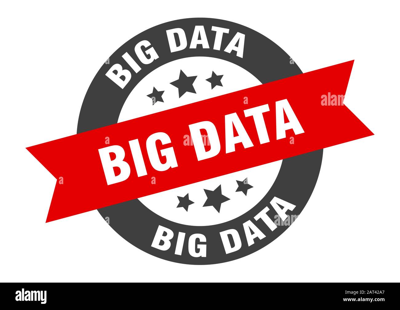 big data sign. big data round ribbon sticker. big data tag Stock Vector ...