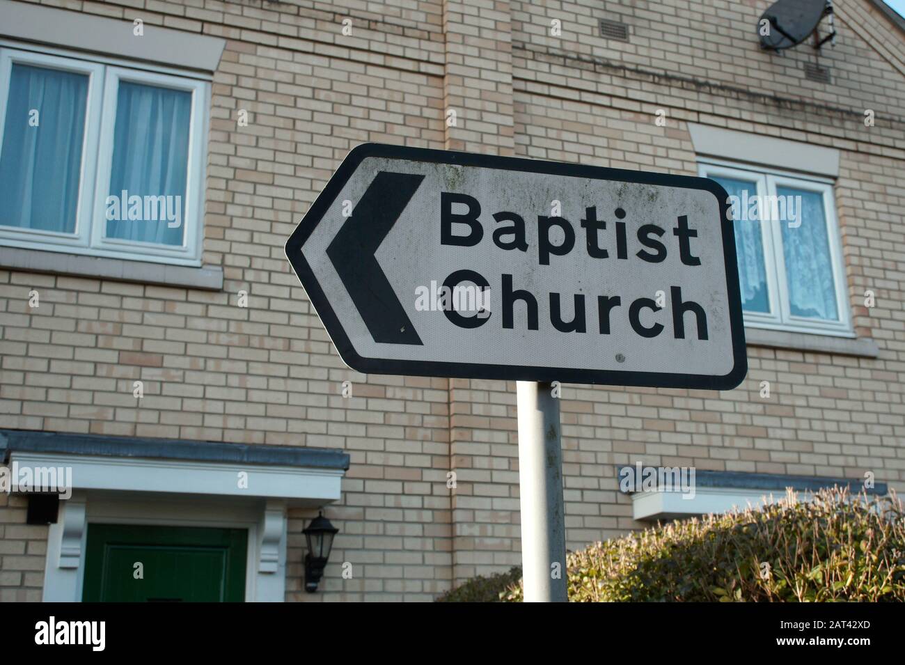 A sign for a baptist church in the uK Stock Photo - Alamy