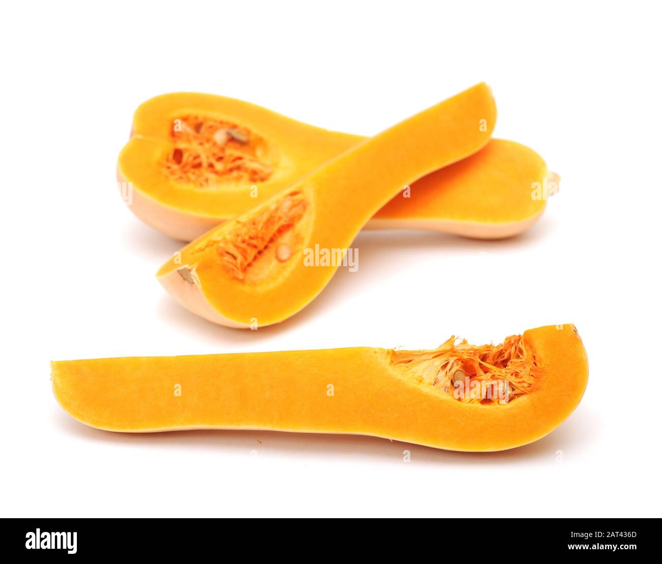 Slice butter squash on white Stock Photo - Alamy