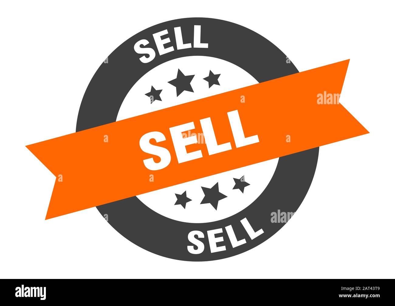 sell sign. sell round ribbon sticker. sell tag Stock Vector Image & Art ...