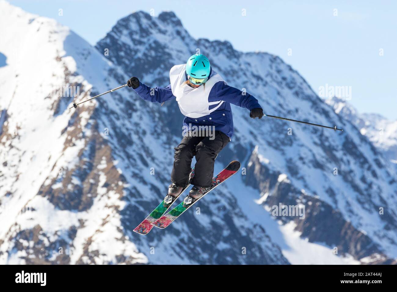 Acrobatic jump ski competition hi-res stock photography and images - Alamy