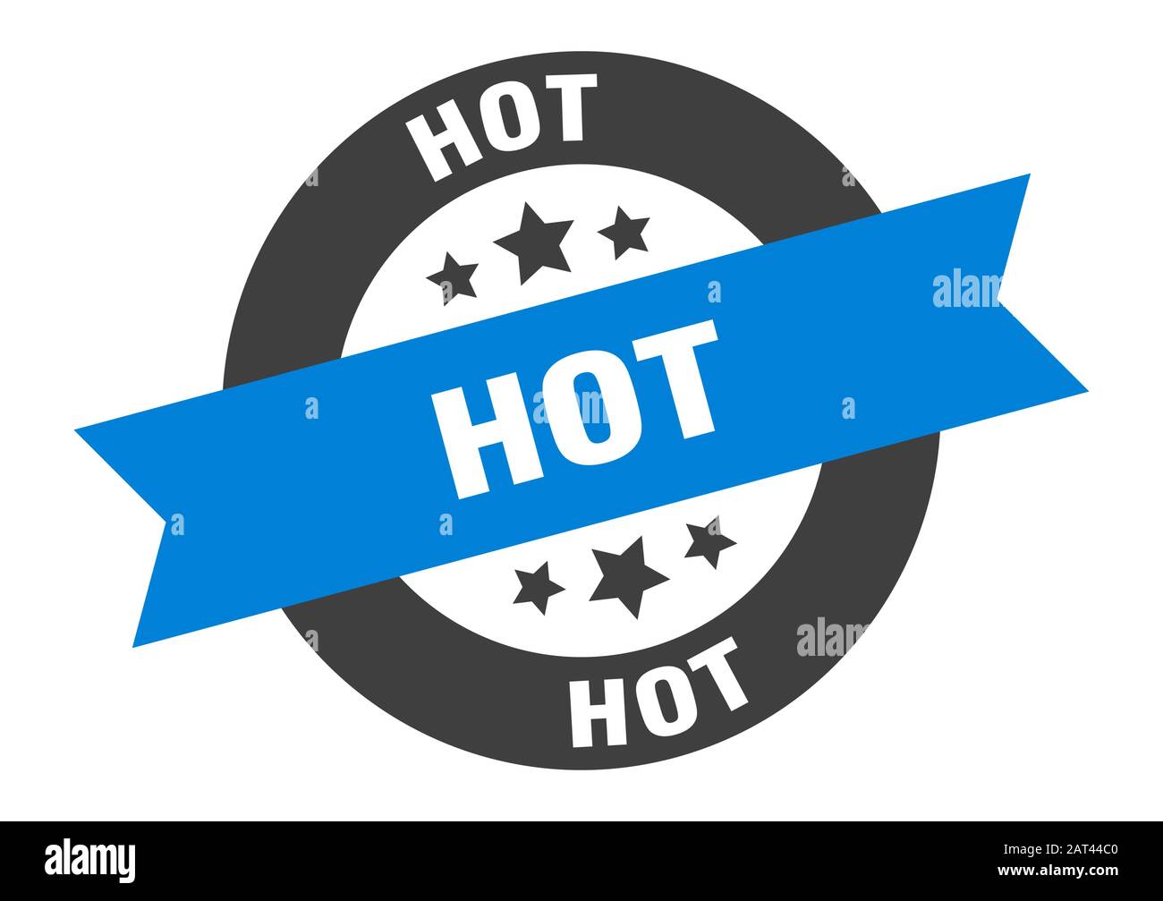 hot sign. hot round ribbon sticker. hot tag Stock Vector Image & Art ...