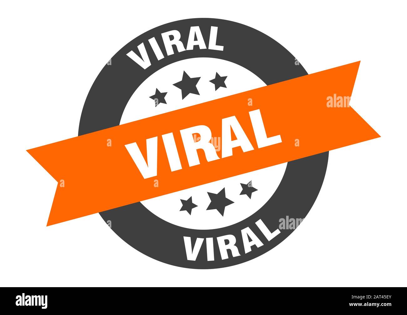viral sign. viral round ribbon sticker. viral tag Stock Vector Image ...