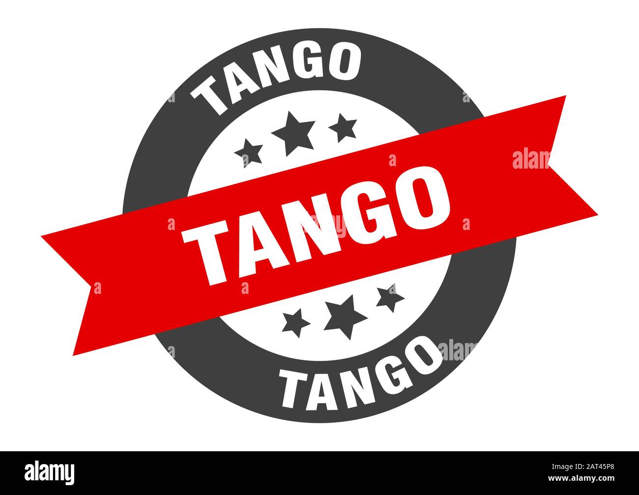tango sign. tango round ribbon sticker. tango tag Stock Vector Image ...