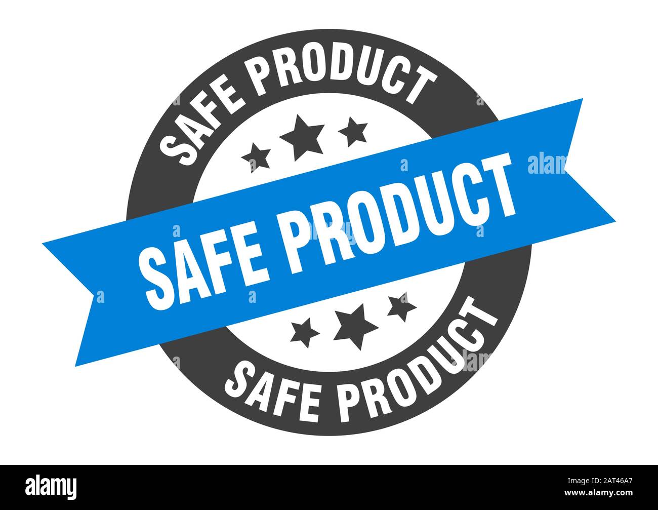 safe product sign. safe product round ribbon sticker. safe product tag ...