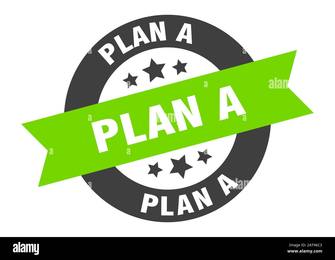 plan a sign. plan a round ribbon sticker. plan a tag Stock Vector Image ...